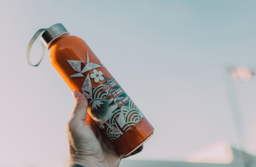 Hearts and Hands of Care | Sticker Bomb Water Bottles